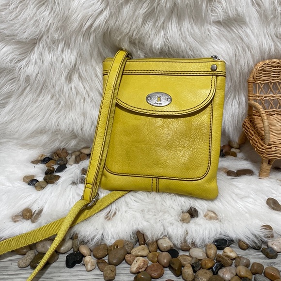 Fossil | Bags | Fossil Maddox Mini Yellow Crossbody Bag | Poshmark